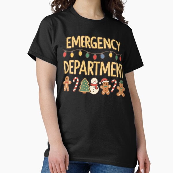Emergency Department Christmas Nurse Squad Funny Medical Holiday Unisex ...