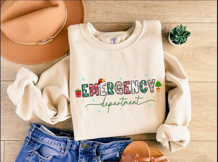Emergency Department Christmas Sweatshirt,Er Christmas tShirt,Christmas ...