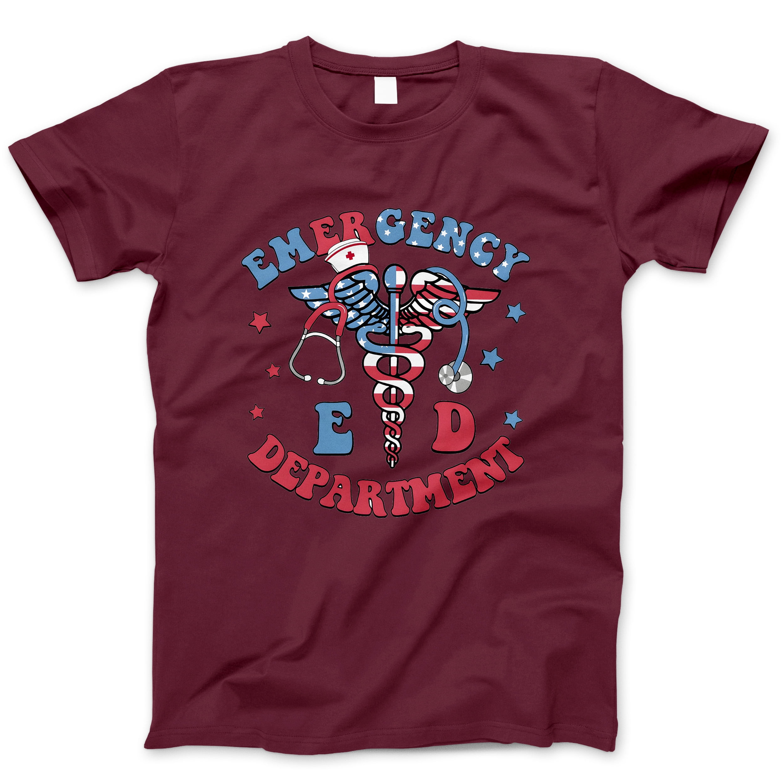 Emergency Department ED T-Shirt – Patriotic Medical Tee for Nurses ...
