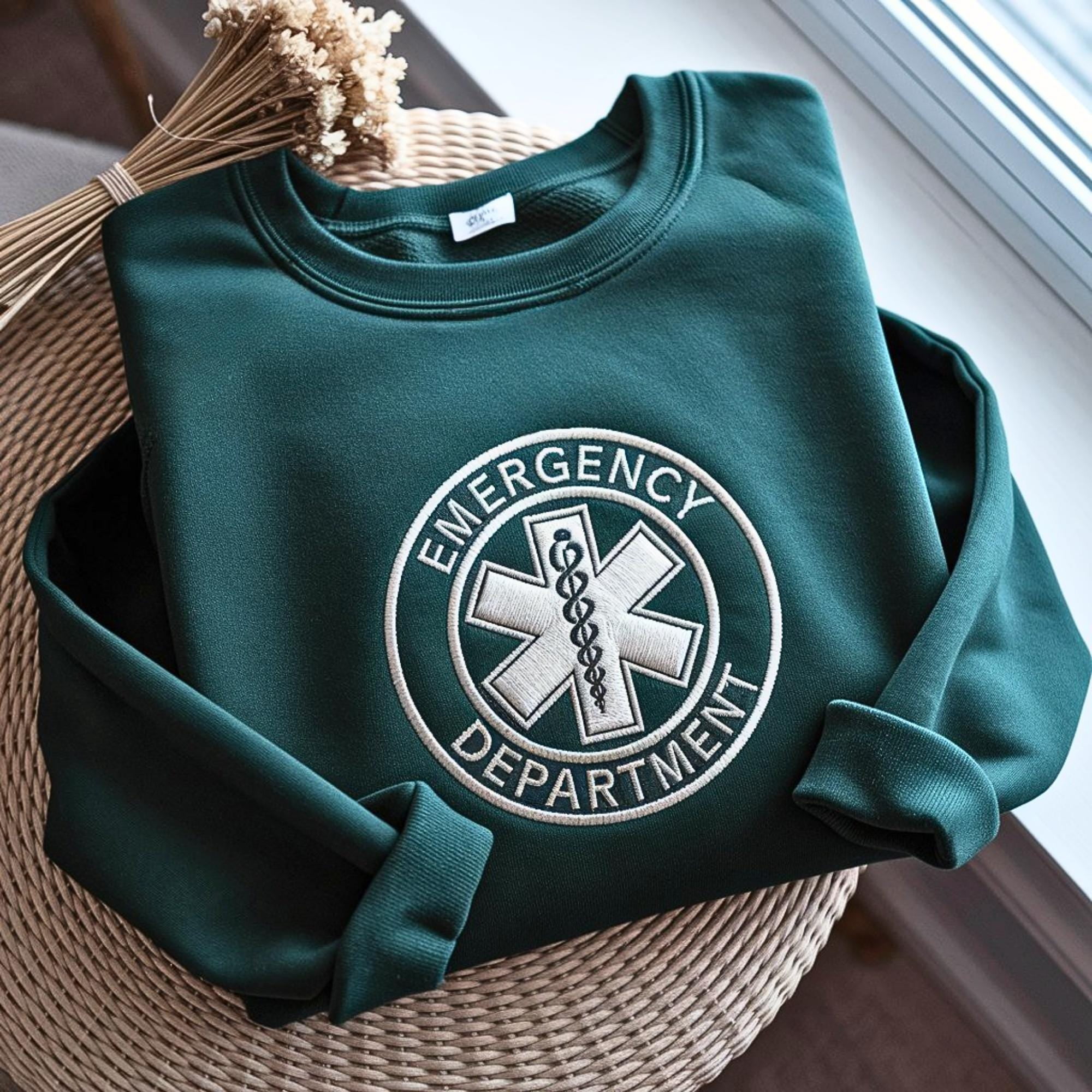 Emergency Department Embroidered Sweatshirt, Emergency Room Sweater,ER ...