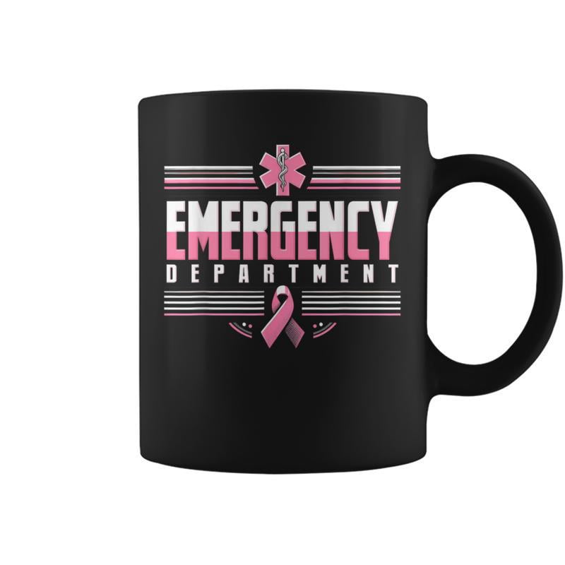 Emergency Department Emergency Room Nurse Breast Cancer Coffee Mugs ...