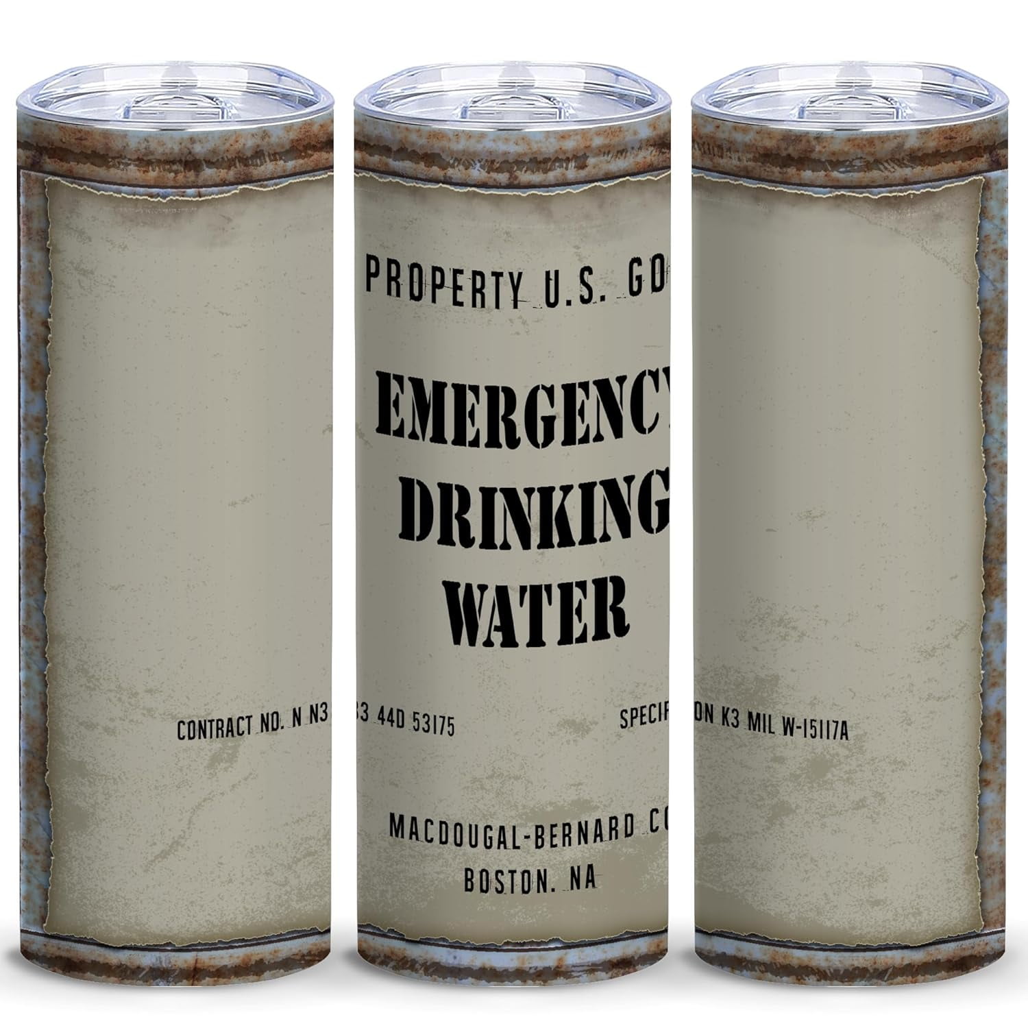 Emergency Drinking Water Skinny Tumbler -Personalized Gifts for Fallout ...