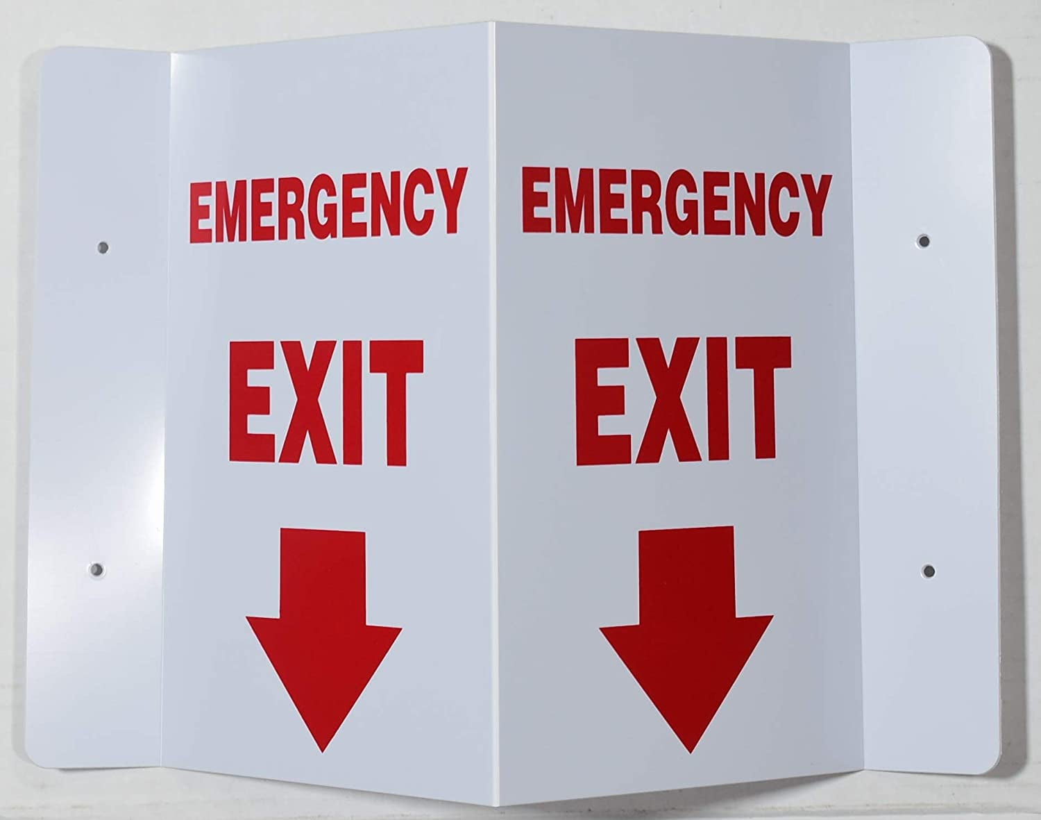 Emergency EXIT Arrow Down 3D Projection Sign/FIRE Extinguisher Hallway ...