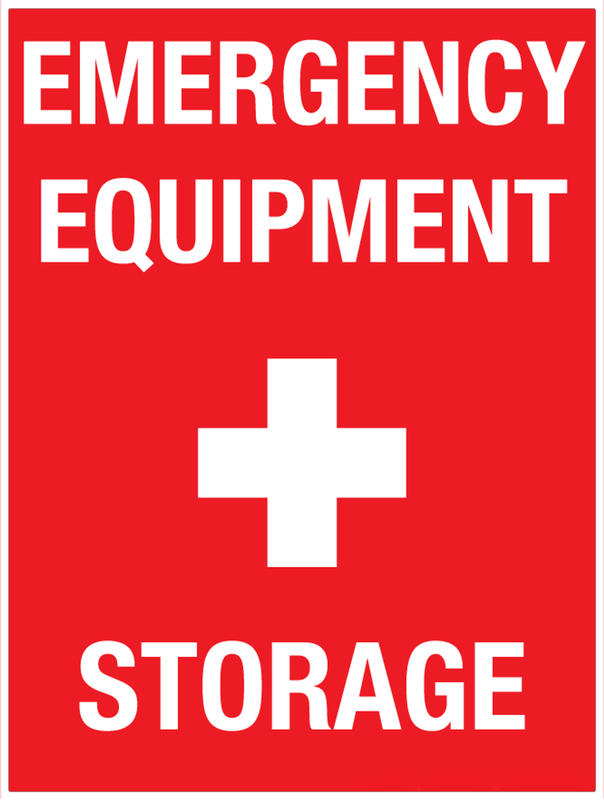 Emergency Equipment Storage Retro Aluminum Sign Metal Tin Sign Vintage ...