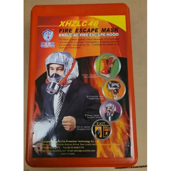 Emergency Escape Hood Oxygen Mask Respirator Fire Smoke Toxic ...