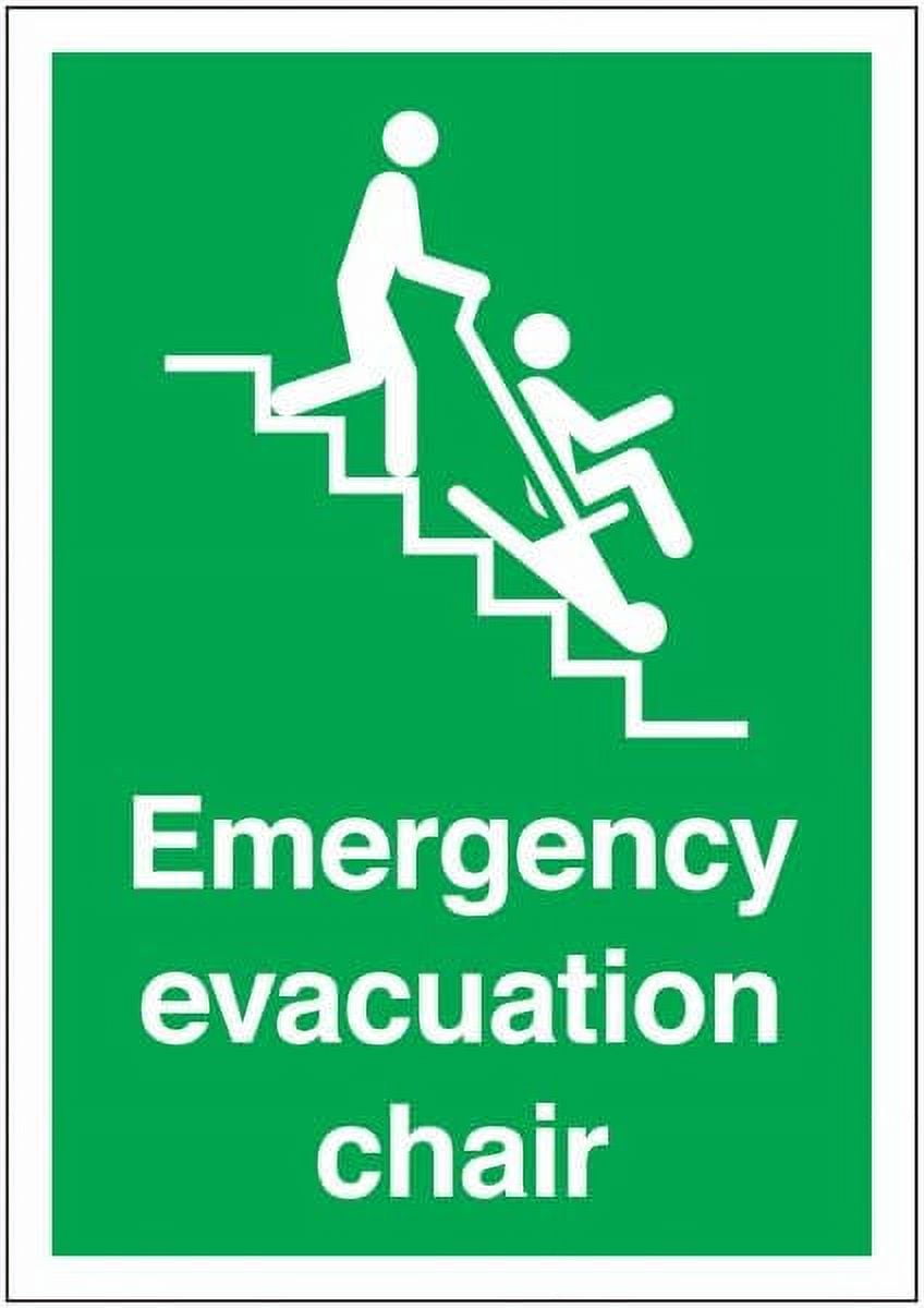 Emergency Evac Chair Location Sign Safety Signs First Aid Signs First ...