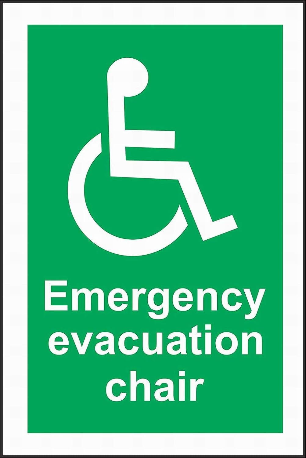 Emergency Evacuation Chair Sign Safety Sign Danger Warning Notice Tin ...