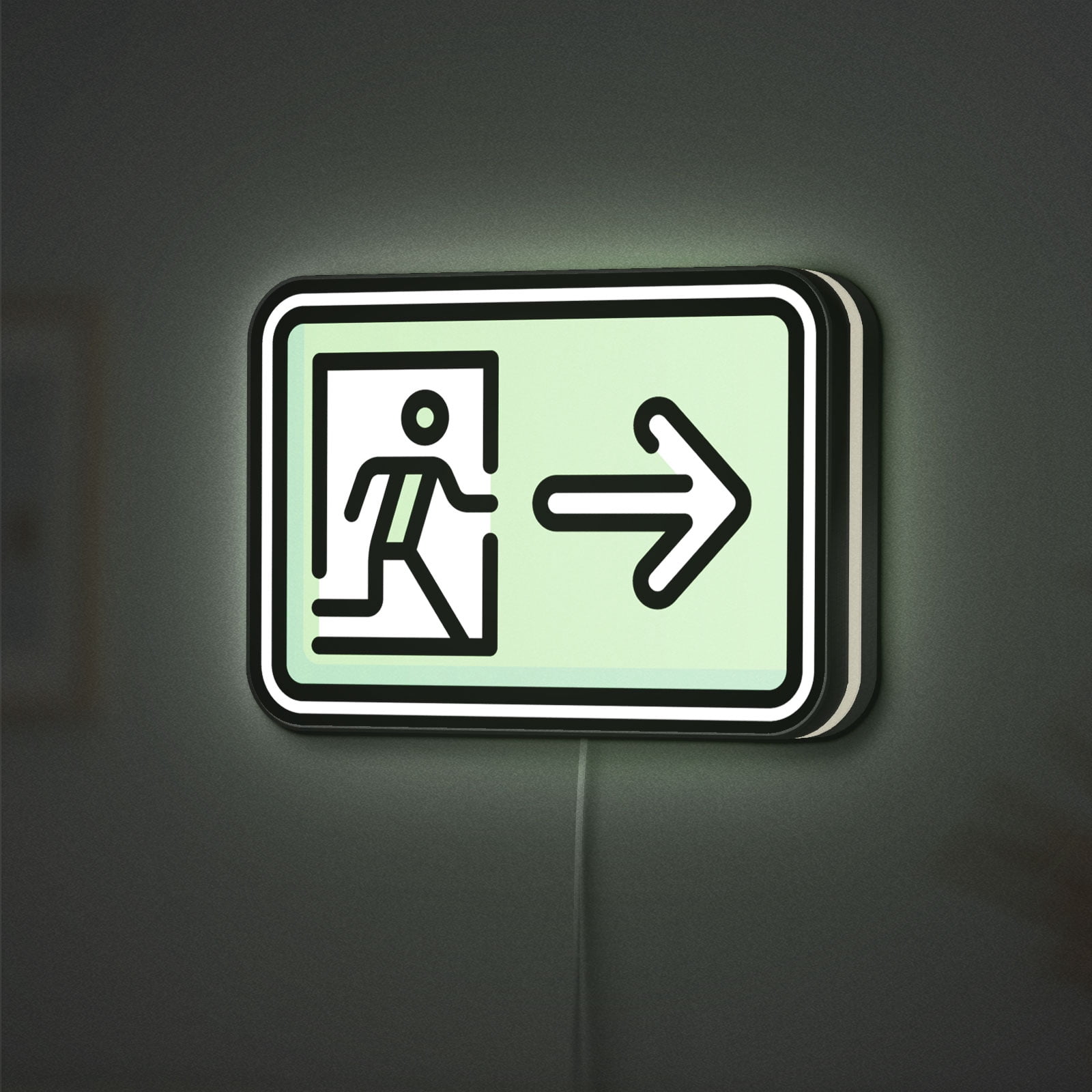 Emergency Exit 3D Novelty Light Box for Directional Signage, Wall ...