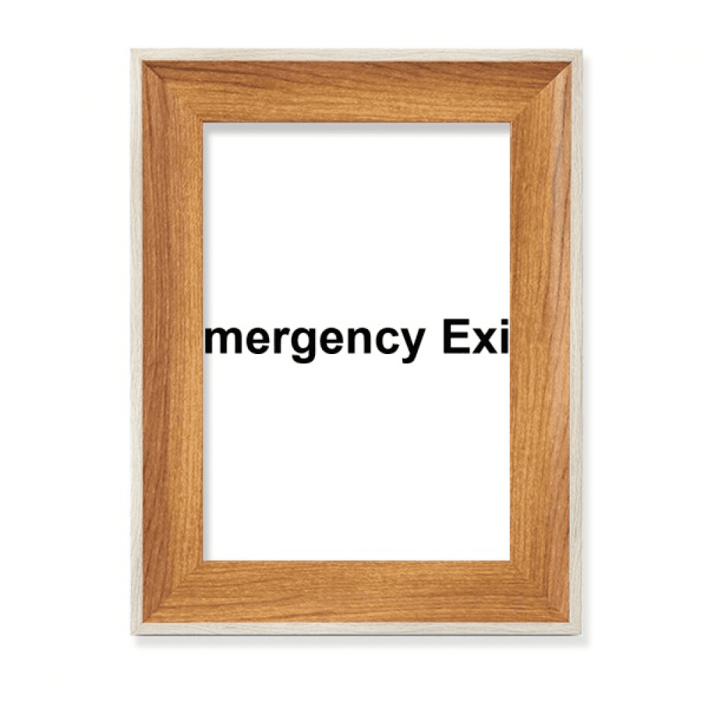 Emergency Exit Black Symbol Pattern Desktop Wooden Photo Frame Display ...