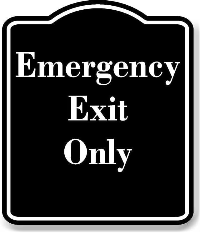 Emergency Exit Only BLACK Aluminum Composite Sign Aluminium Composite ...