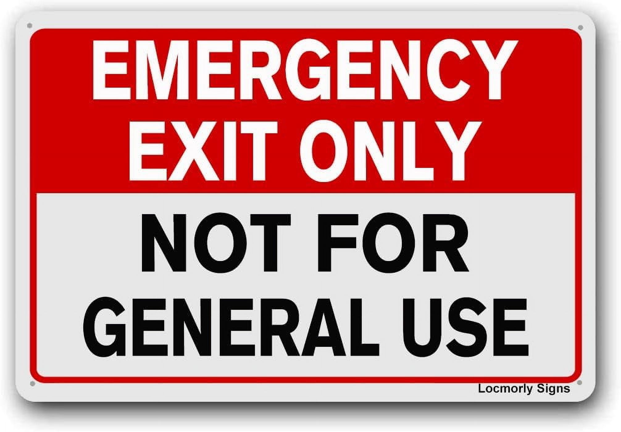 Aluminum Fire Exit Sign, Do Not Block Keep Clear at All Times Safety ...