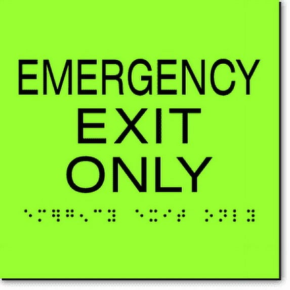 Emergency Exit Only Sign-Laserglow / Black (2 Units) - Walmart.com