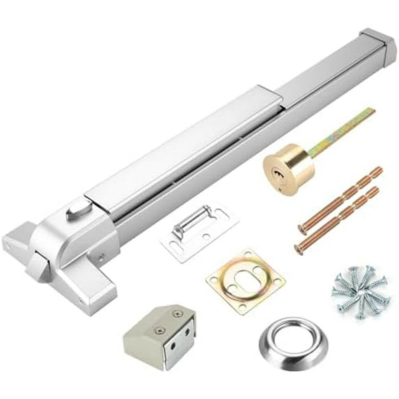 Emergency Exit Panic Bar 25.5" - Crash-Rated Stainless Steel Door Lock ...
