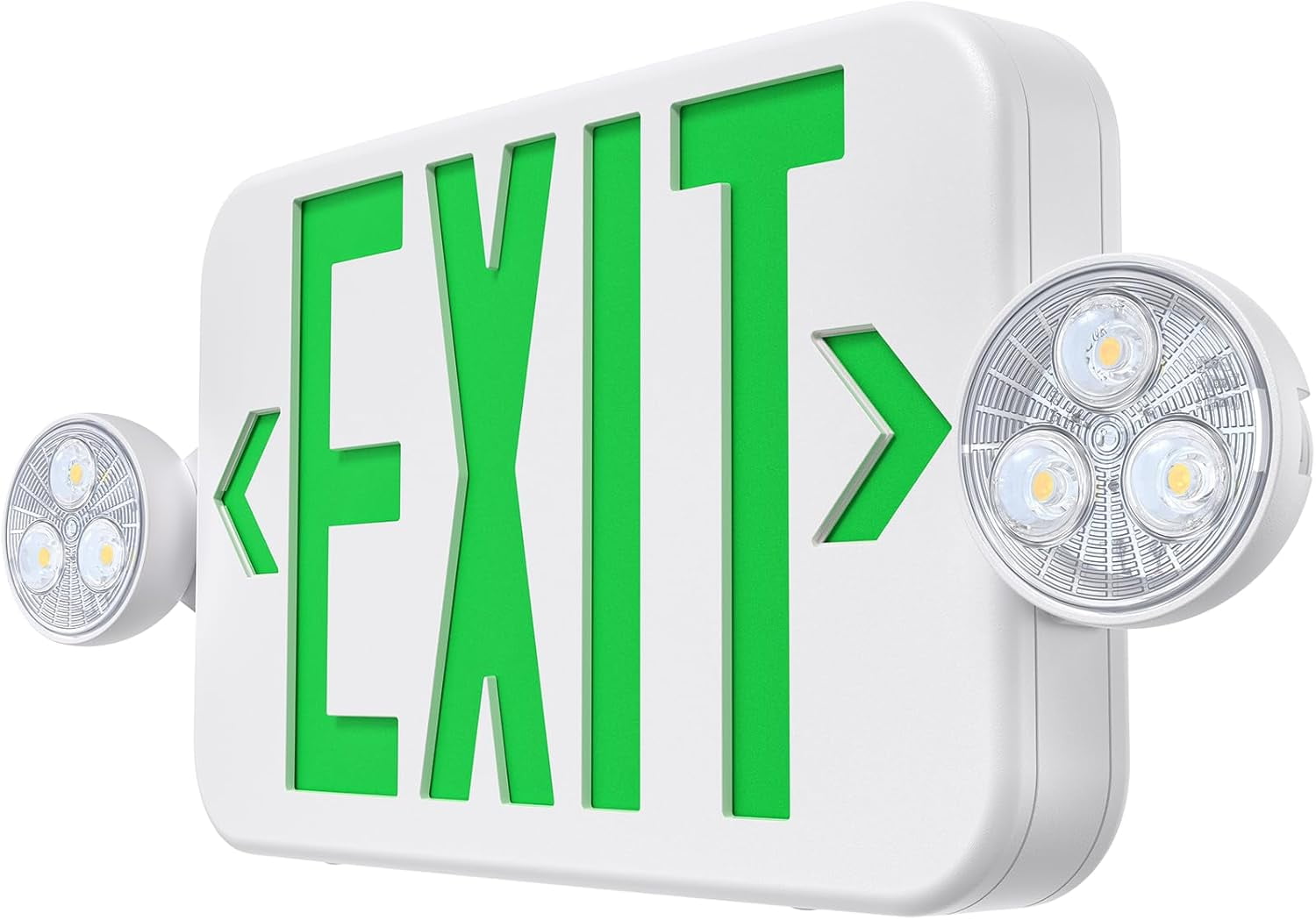 Emergency Exit Sign Light Combo with Battery Backup, Double Sided ...