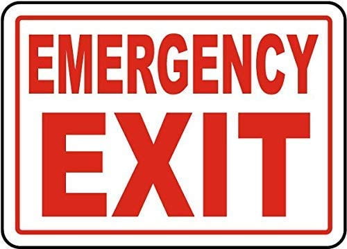 Emergency Exit Sign, Metal Wanring Signs Private Property,Danger Safety ...