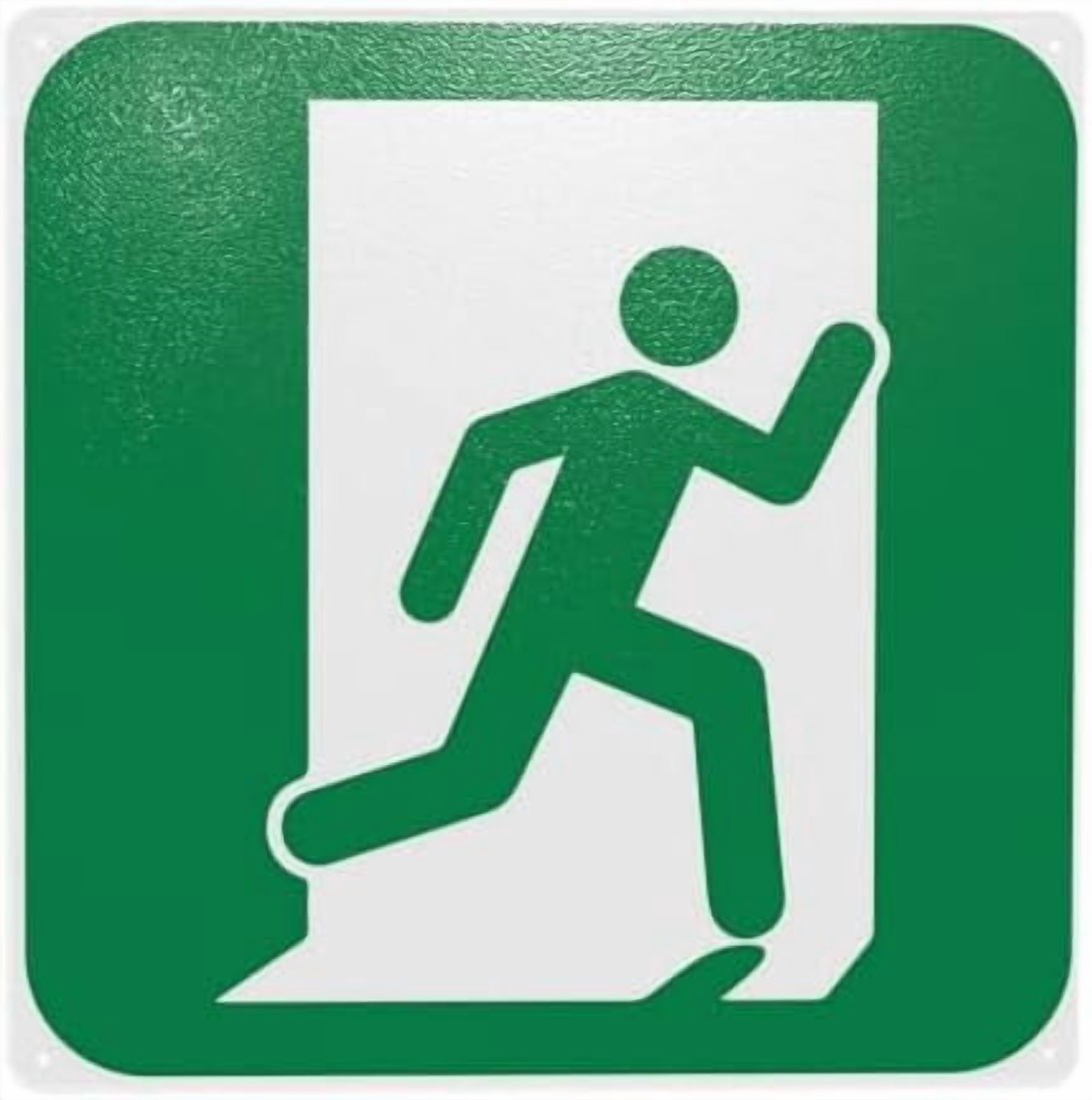 Emergency Exit Sign, (Right) Warning Sign, Exit Metal Signs for Home ...