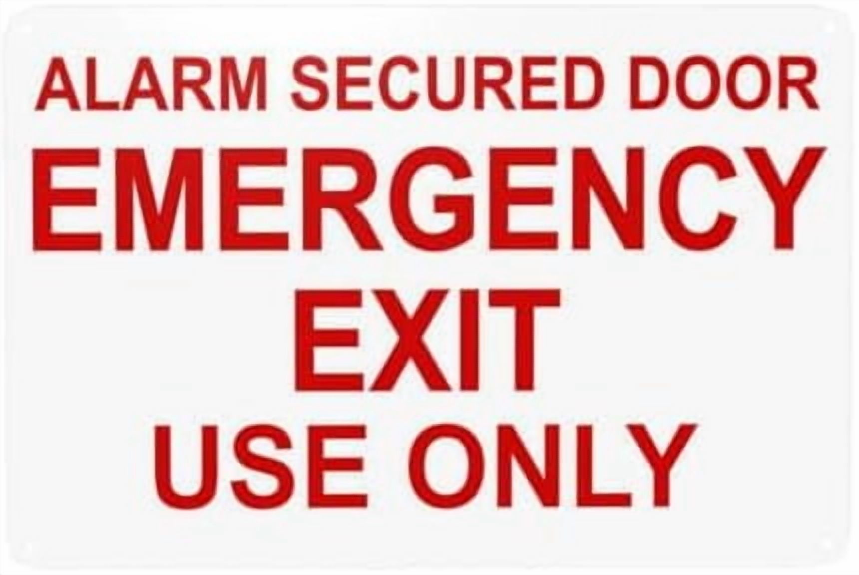 Emergency Exit Use Only Warning Sign, Door Metal Signs for Home ...