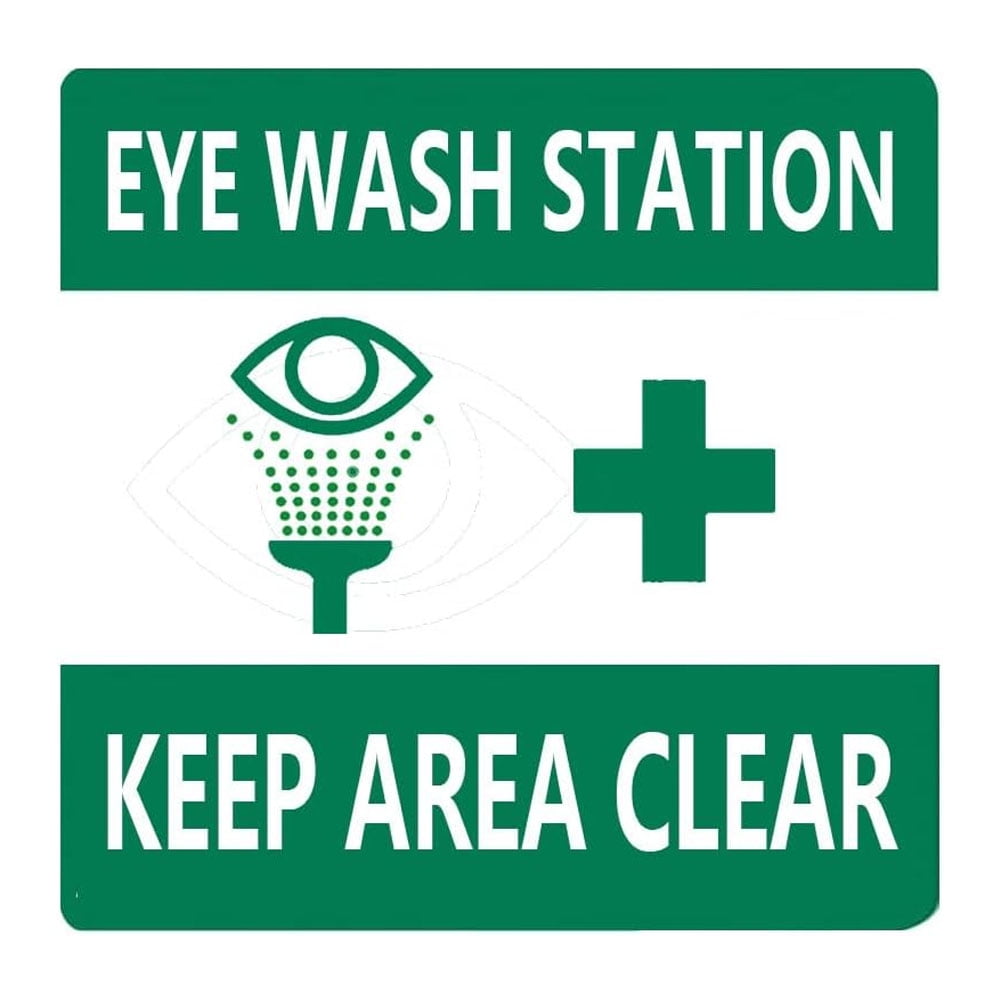 Emergency Eye Wash Station Stickers 6 Inch Safety Warning Signs for Lab ...