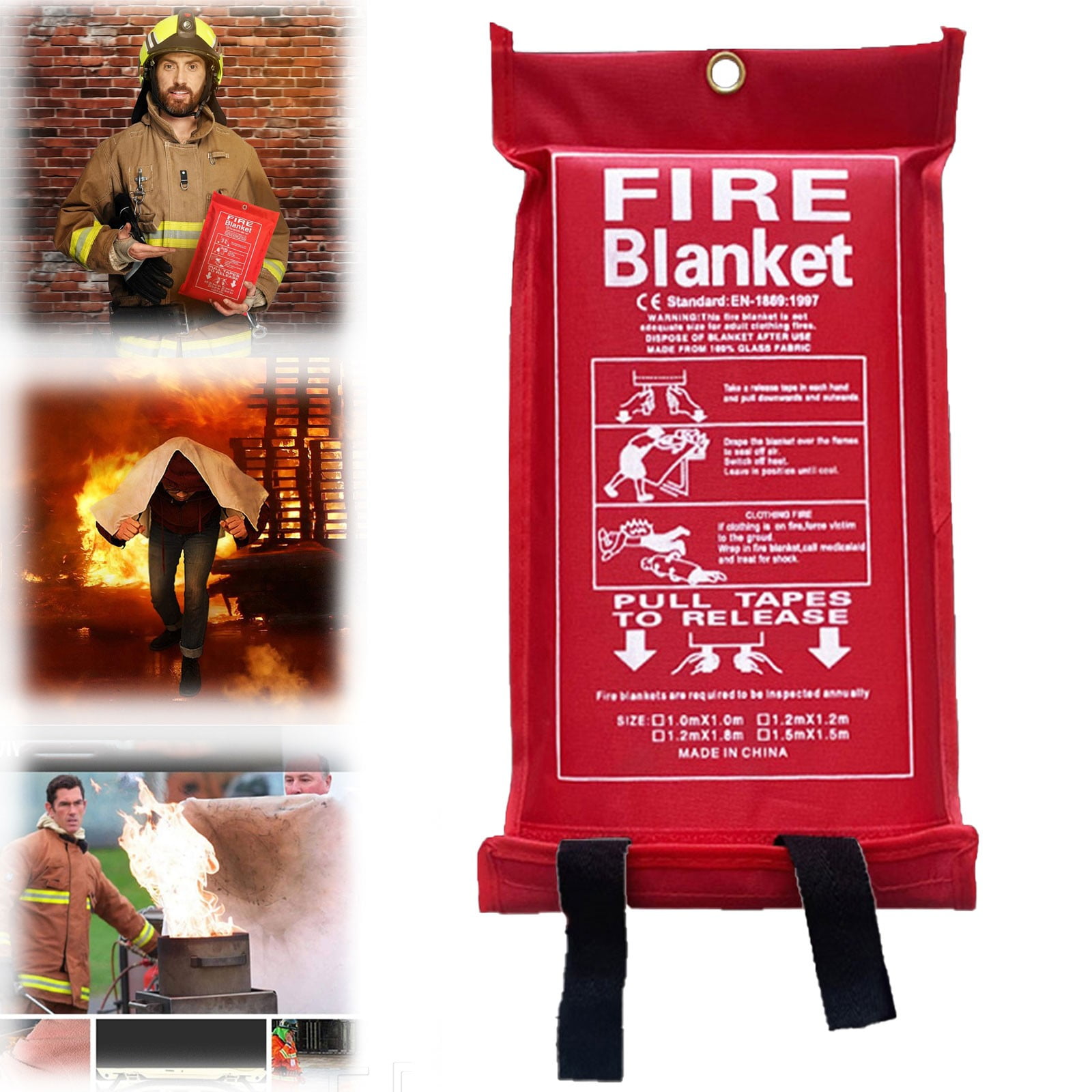 Emergency Fire Blabket Emergency Fire Blanket Fire Suppression Blanket ...