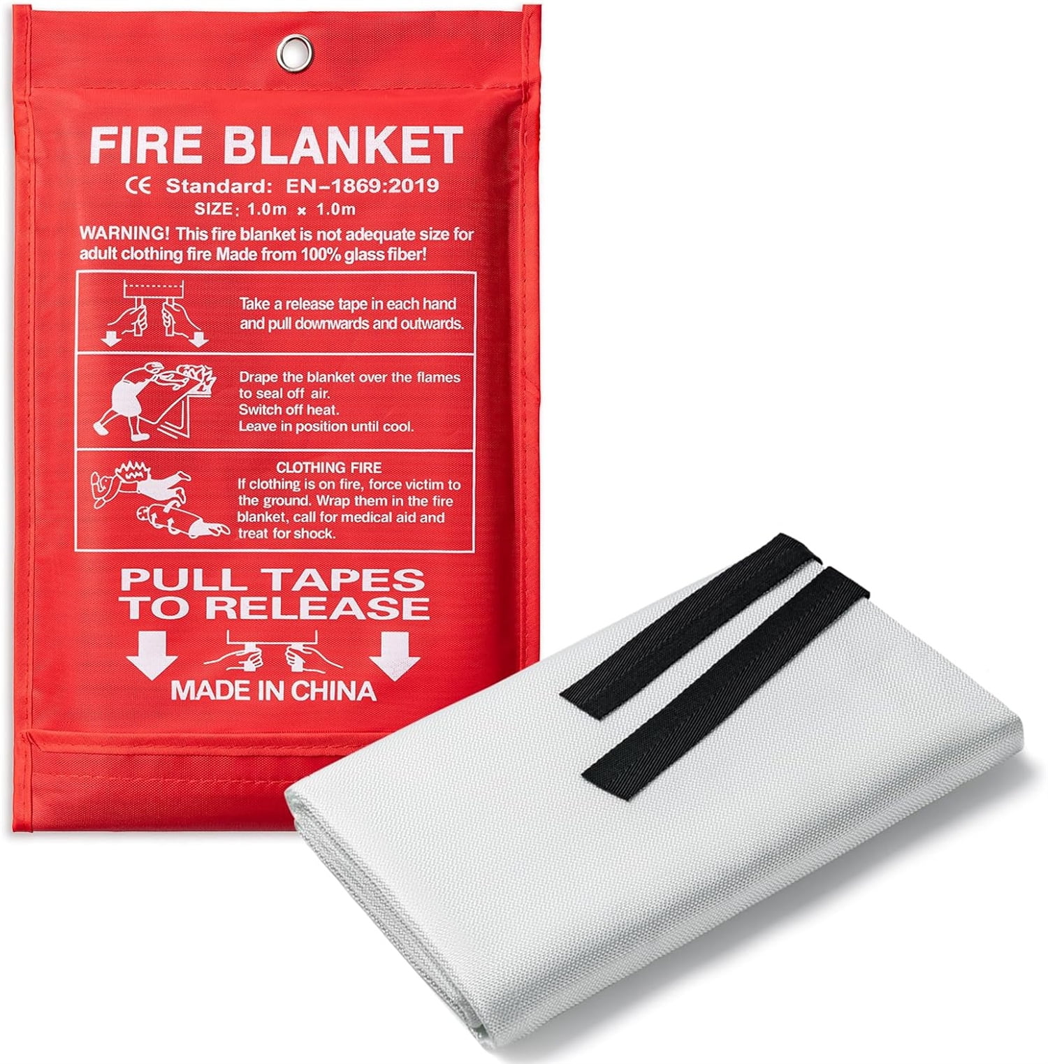 Emergency Fire Blanket,Fire Suppression Blanket for Kitchen,Flame ...