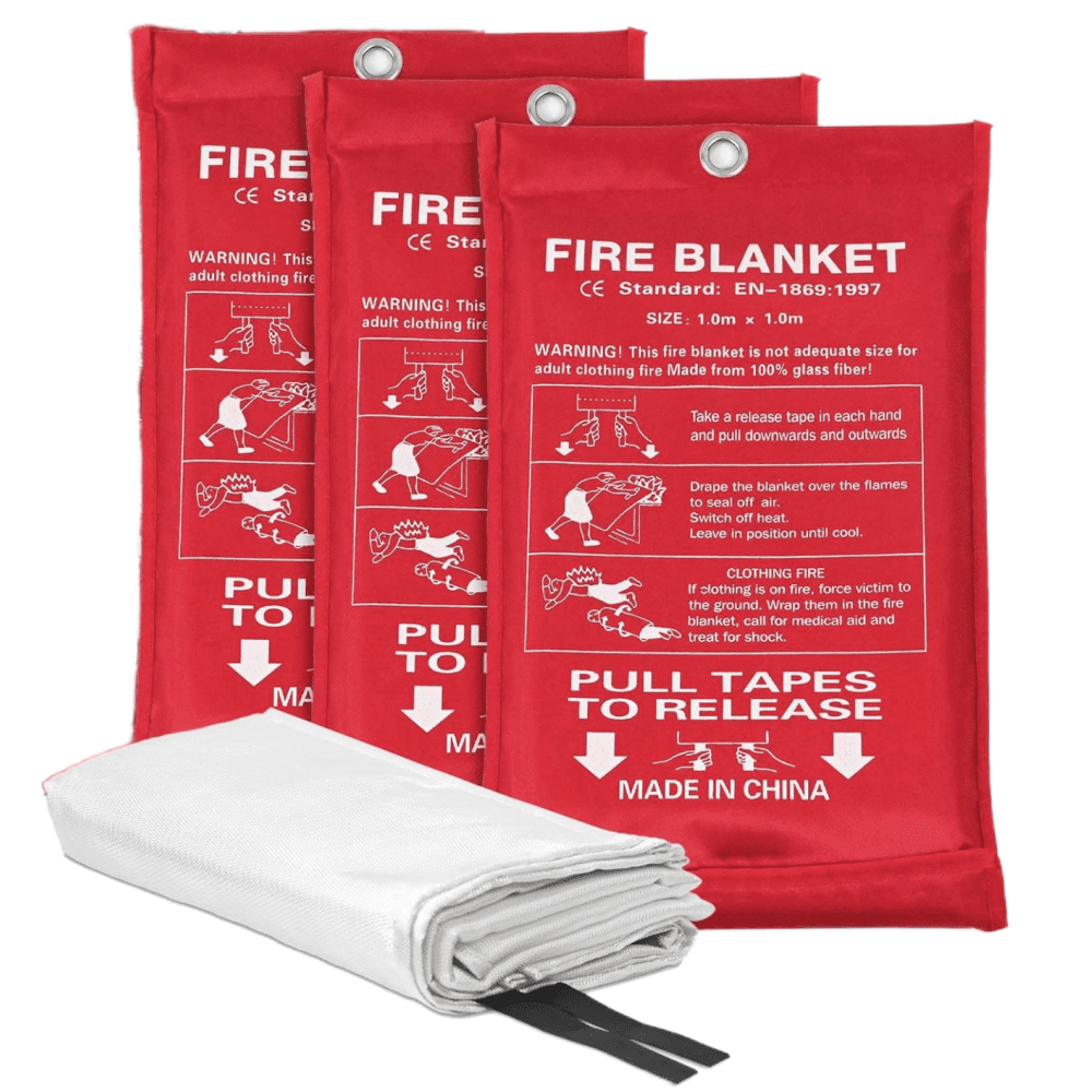 Emergency Fire Blanket for Home - 3 Pack Fire Suppression Flame ...