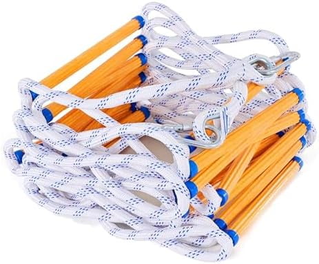 Emergency Fire Escape Ladder 10M / 32.8FT with 2 Hooks, Flame Resistant ...