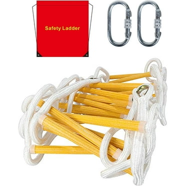 Emergency Fire Escape Ladder Soft Rope to Deploy W/ Hooks Hot G4 K0O5 ...