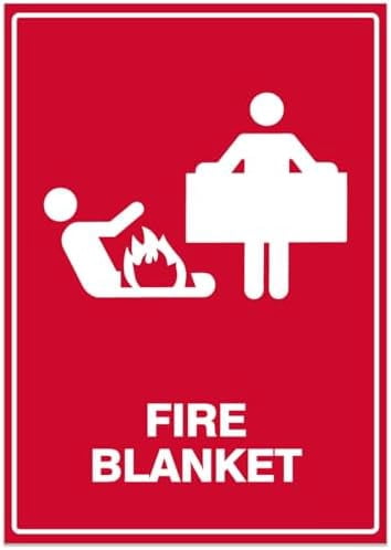 Emergency Fire Fire Blanket (with Pictogram) Portrait Safety-Signs Fire ...