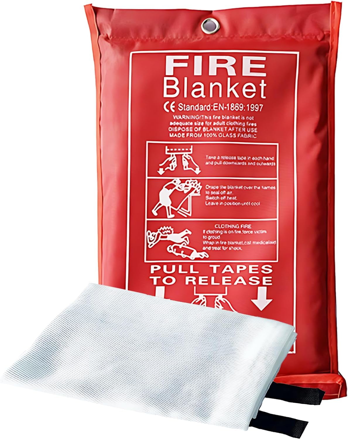 Emergency Fire Suppression Blankets 40" x 40" Fire Proof Fiberglass ...