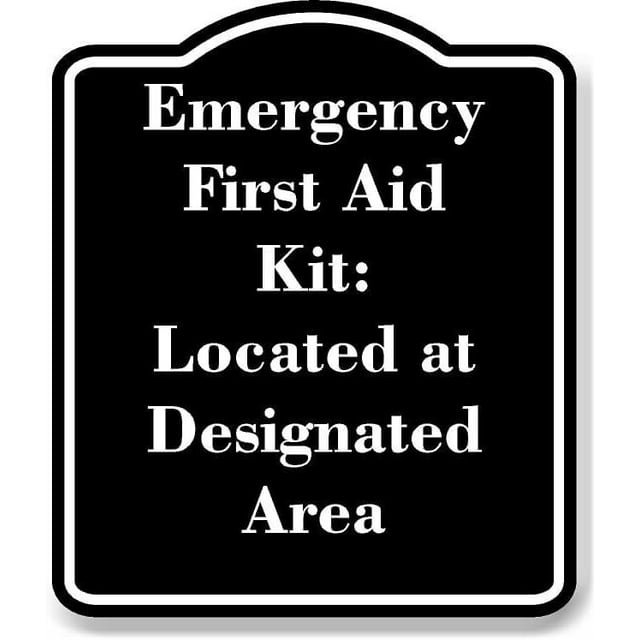 Emergency First Aid Kit Located Designated Area BLACK Aluminum ...
