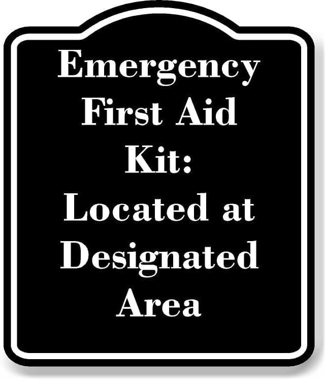Emergency First Aid Kit Located Designated Area BLACK Aluminum ...