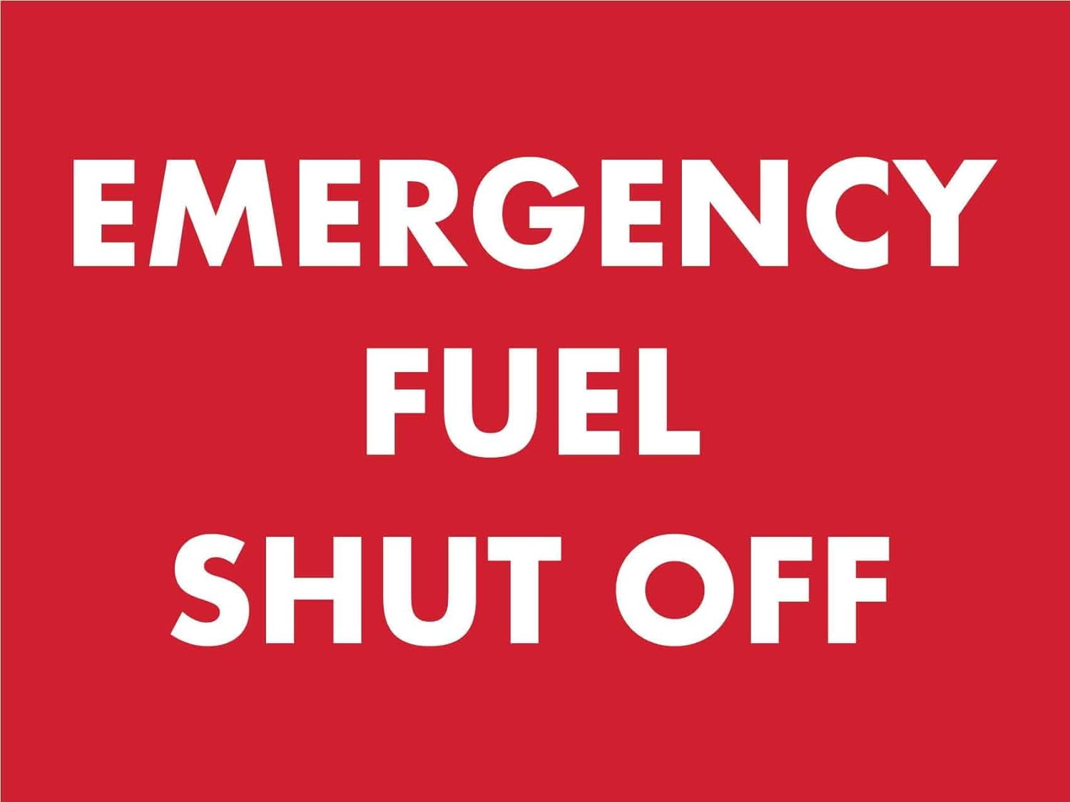 Emergency Fuel Shut Off Sign Metal Tin Sign 8x12 Inches Caution Danger ...