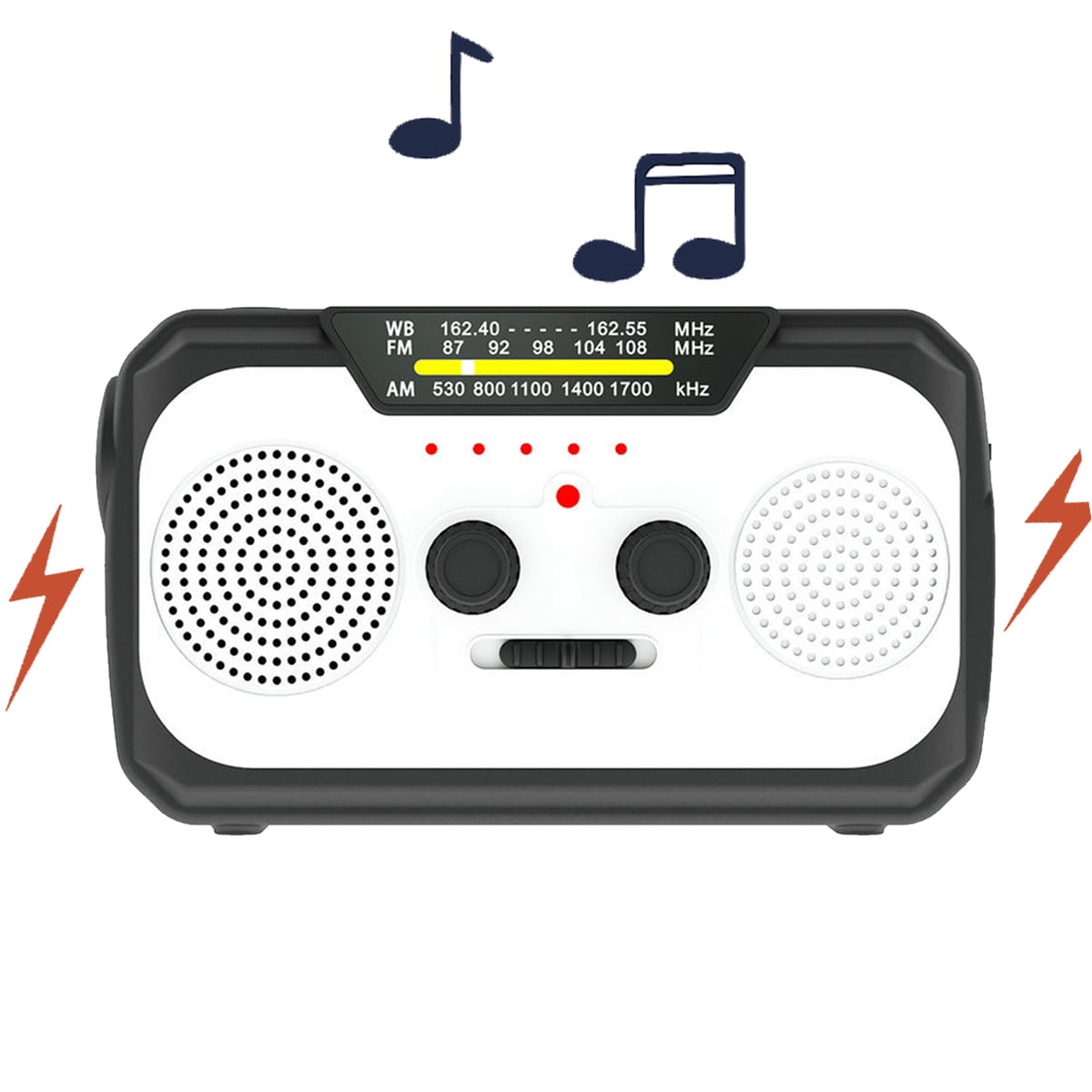 Emergency Hand Crank Radio with LED Flashlight for Emergency, AM/FM/WB ...