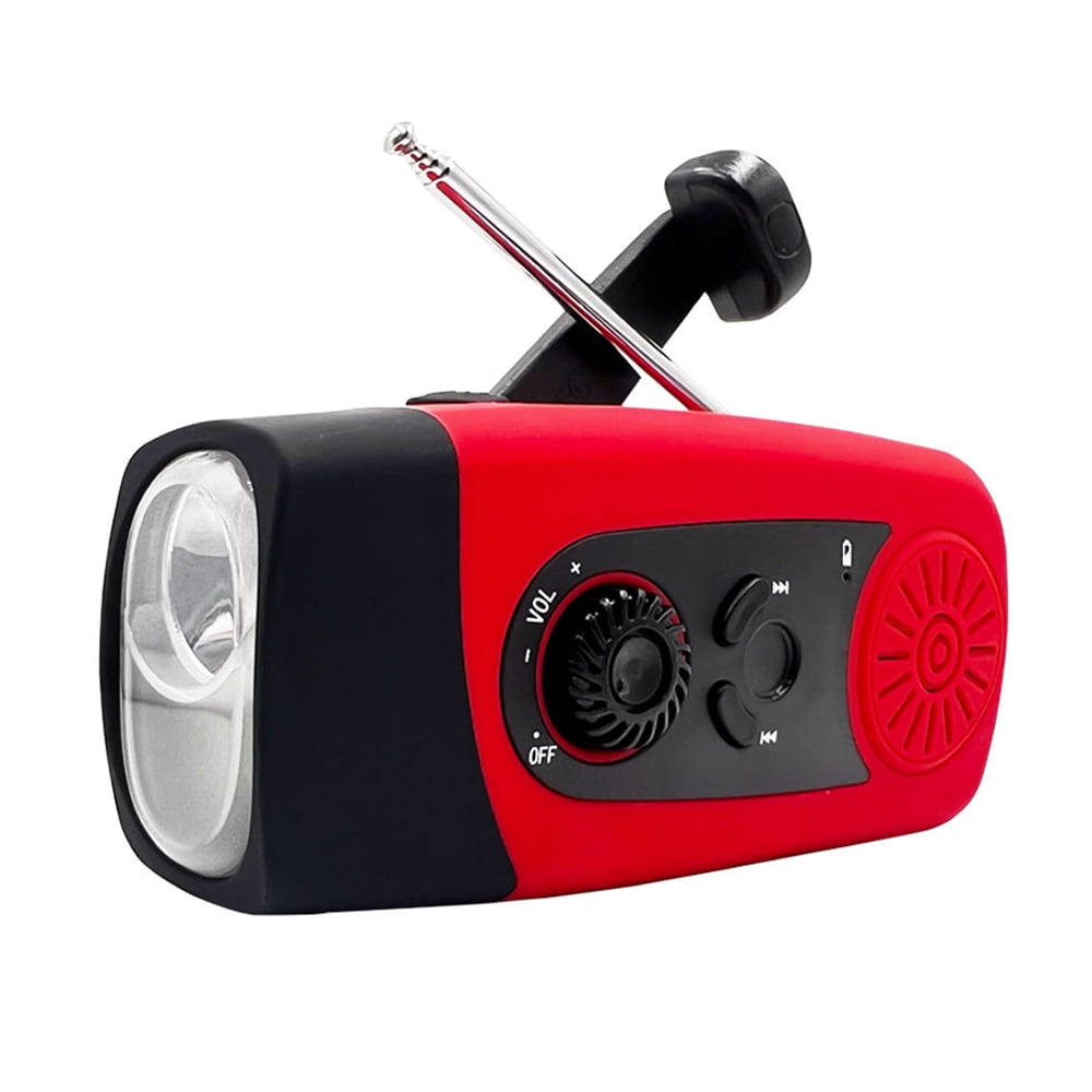 Solar Emergency Hand Crank Weather Radio, Portable Self Powered AM/FM ...