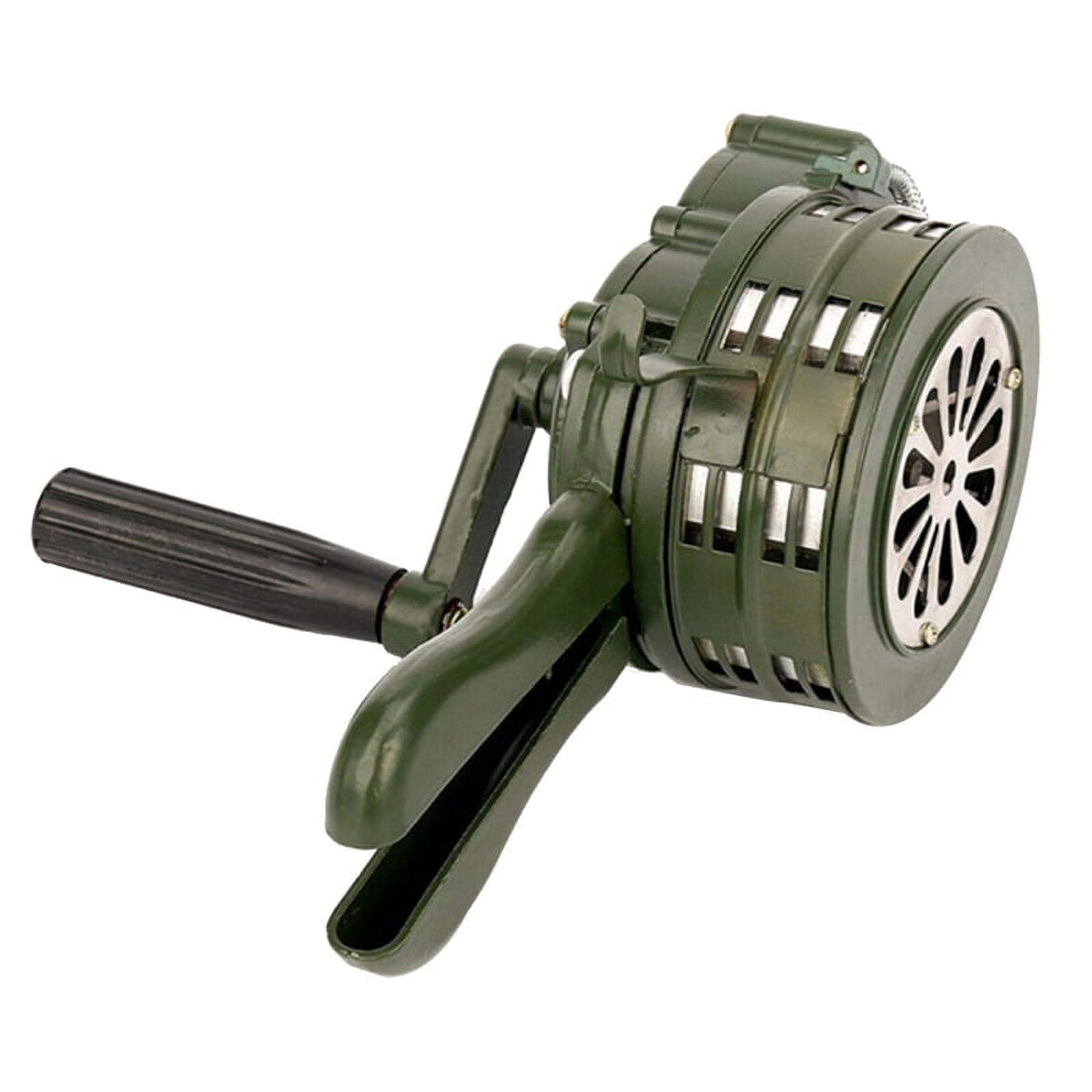 Emergency Hand Crank Siren, Manual Warning Alarm System, Green Aluminum ...