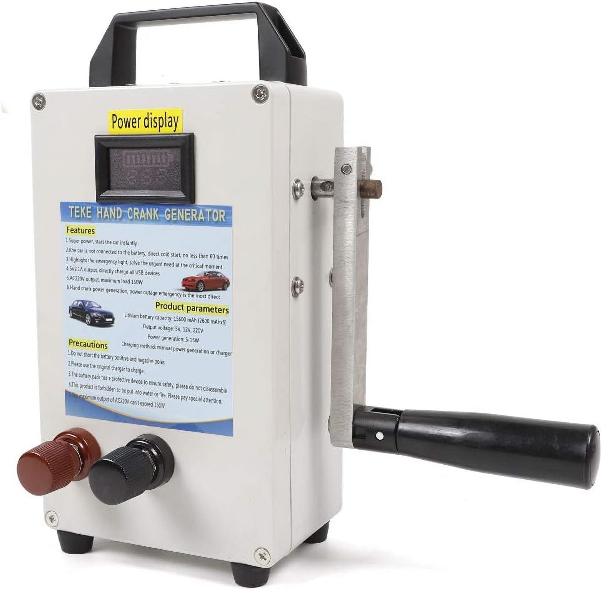 Emergency Hand Generator, 150W Manual Dynamo Generator, Hand Crank ...