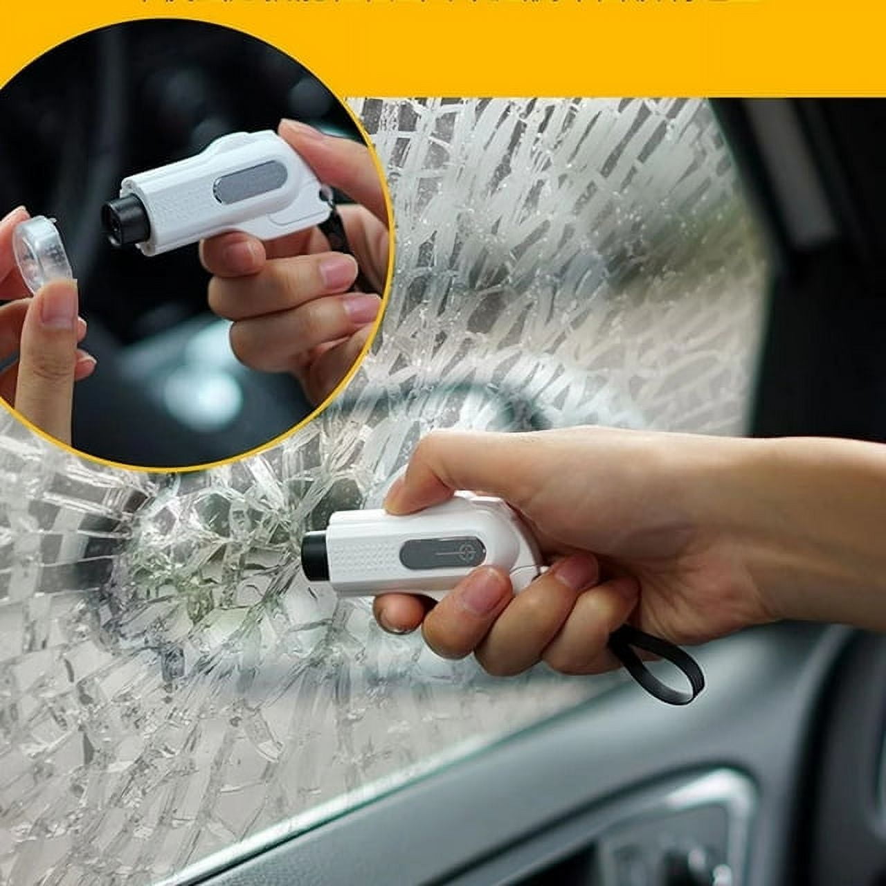 Emergency Keychain Car Escape Tool, 2-in-1 Seatbelt Cutter & Window Breaker Safety Rescue Life ...