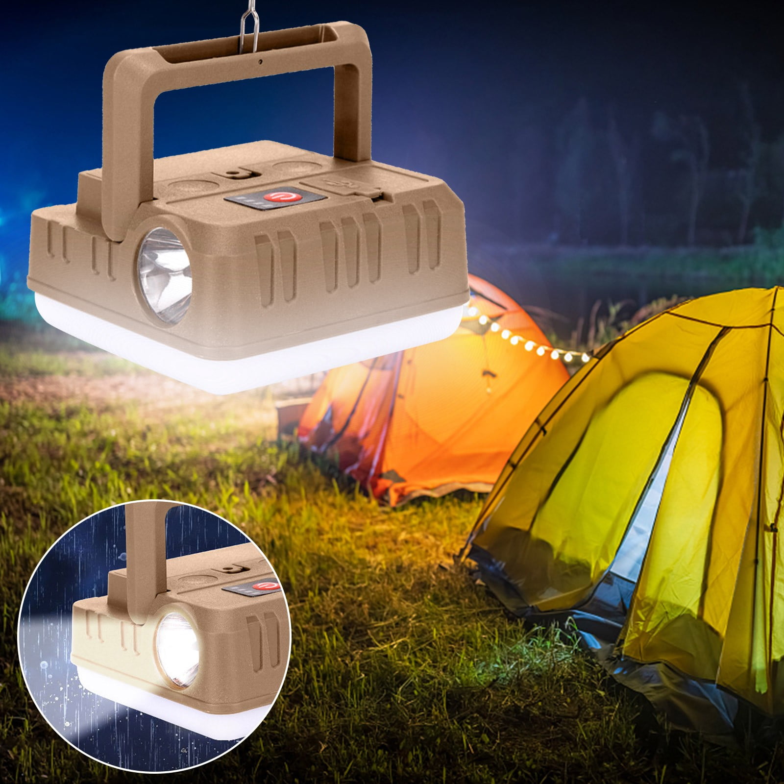 Emergency LED Searchlight, Portable Handheld Spotlight, Waterproof ...