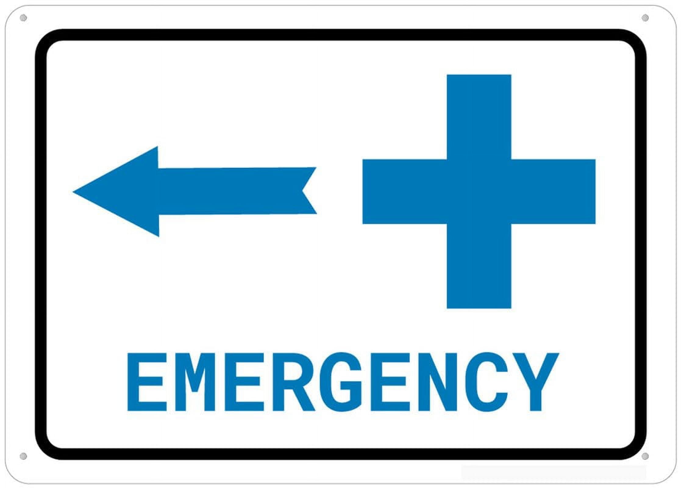 Emergency Left Arrow With First Aid Symbol Sign Signs Outdoor, Uv ...