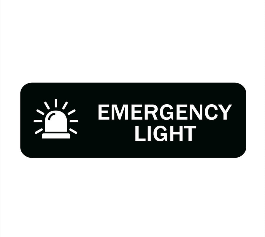 Emergency Light Sign For House/Office,Signs For Home,Thick Acrylic Self ...