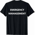 Emergency Management Job Occupation Career (BACK PRINTED) T-Shirt ...