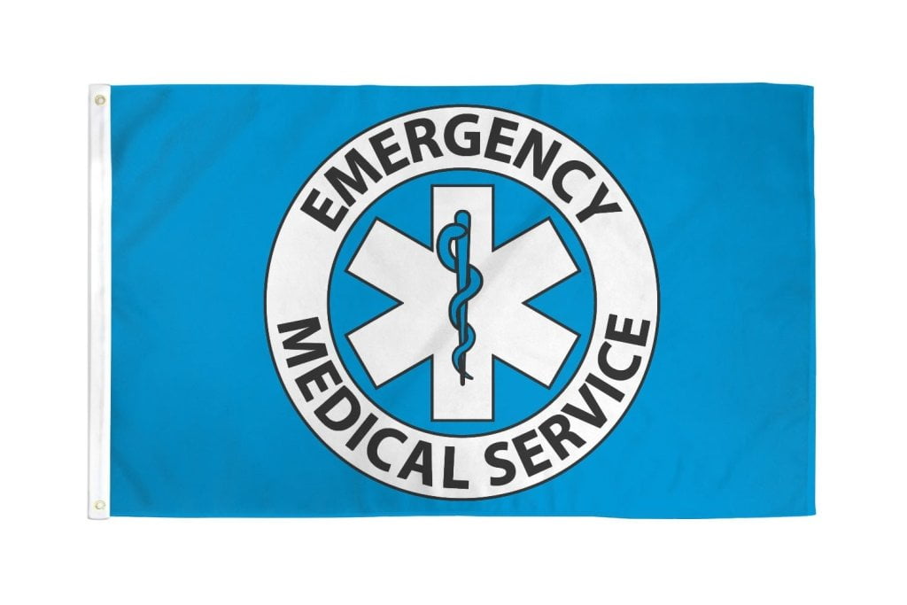 Emergency Medical Service Flag 3x5ft Poly - Walmart.com