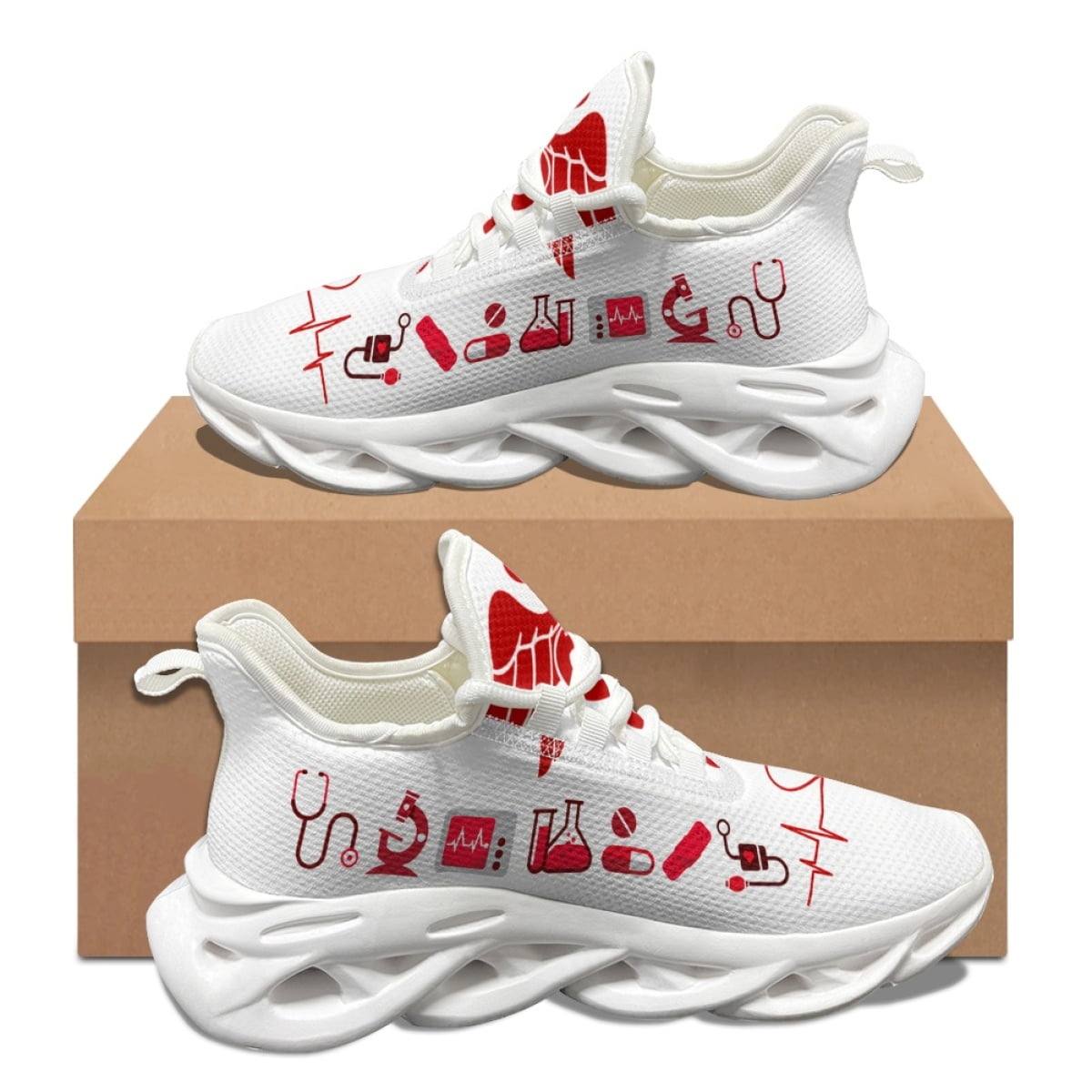 Emergency Medical Sneakers for Ladies Classic Mesh Shoes Hospital ...