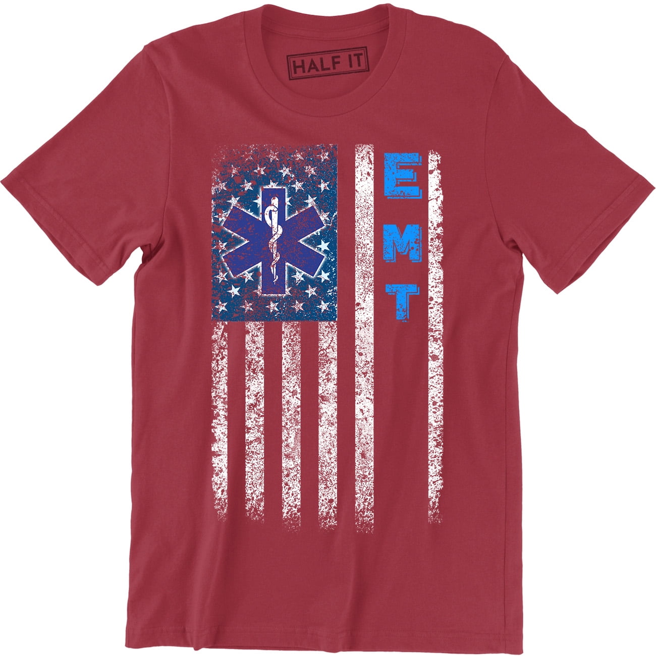 Emergency Medical Technician for Men EMT Flag Paramedic Men's Gifts Tee ...