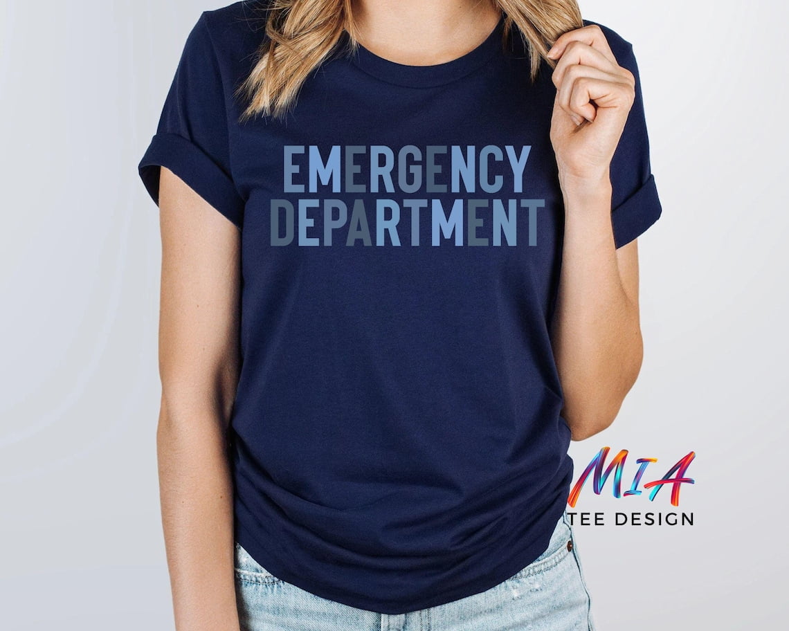 Emergency Medicine Nurse T-Shirt, Retro Emergency Department Nurse ...