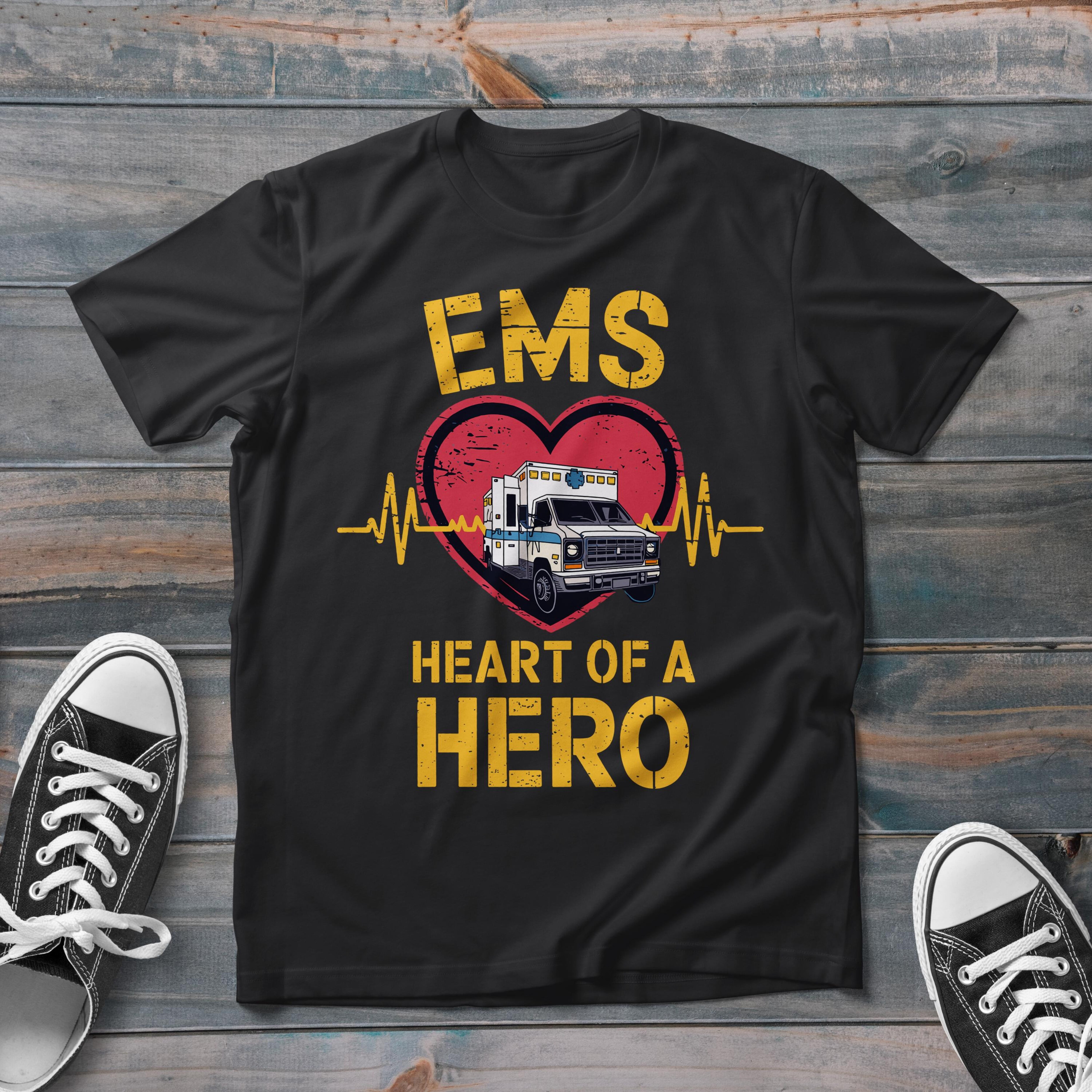 Emergency Medicine T-Shirt, EMS Heart Of A Hero Vintage Tee, Vintage ...