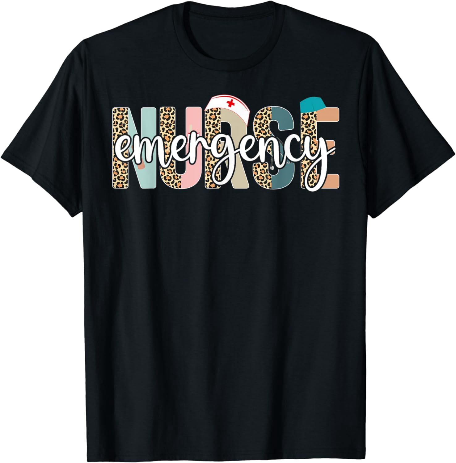 Emergency Nurse - Nurse Life, Nurse's Day, Week, Leopard T-Shirt ...