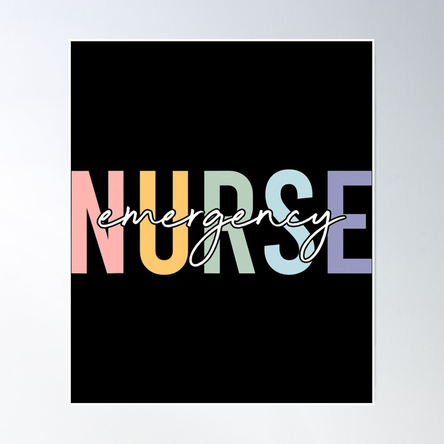 Emergency Nurse Shirt, Er Nurse Ed Nursing Poster Wall Art, Modern Wall ...