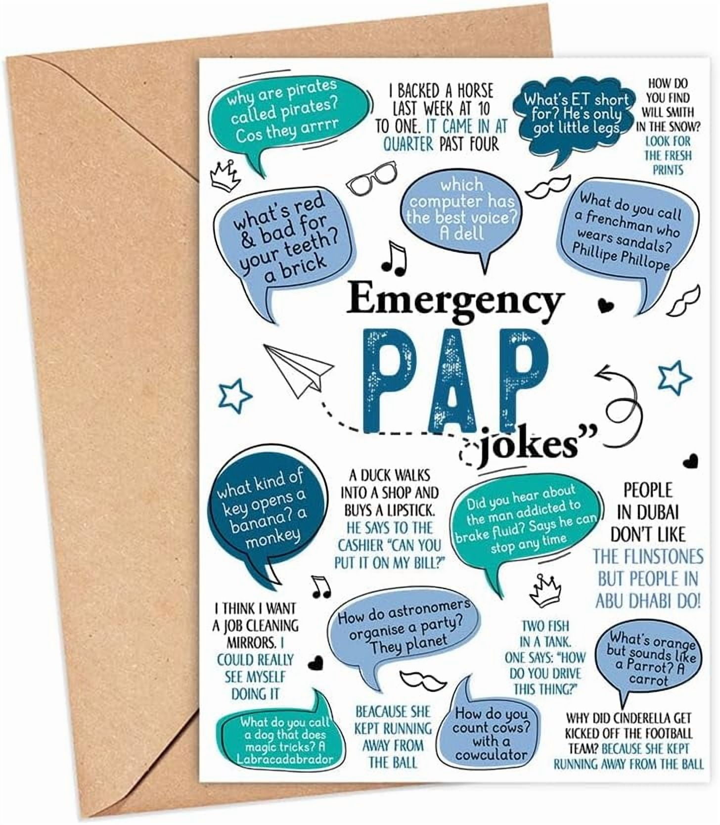 Emergency Pap Jokes Card - Funny Pap Birthday Card - Father's Day Cards ...