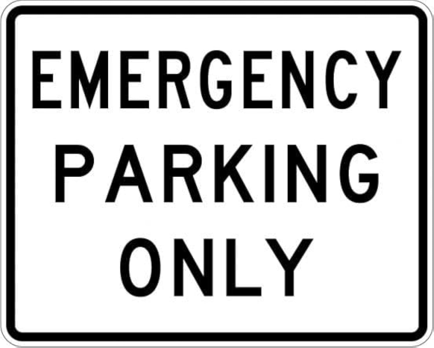 Emergency Parking Only Sign Parking Signs Metal Sign Tin Sign 8X12 Inch ...
